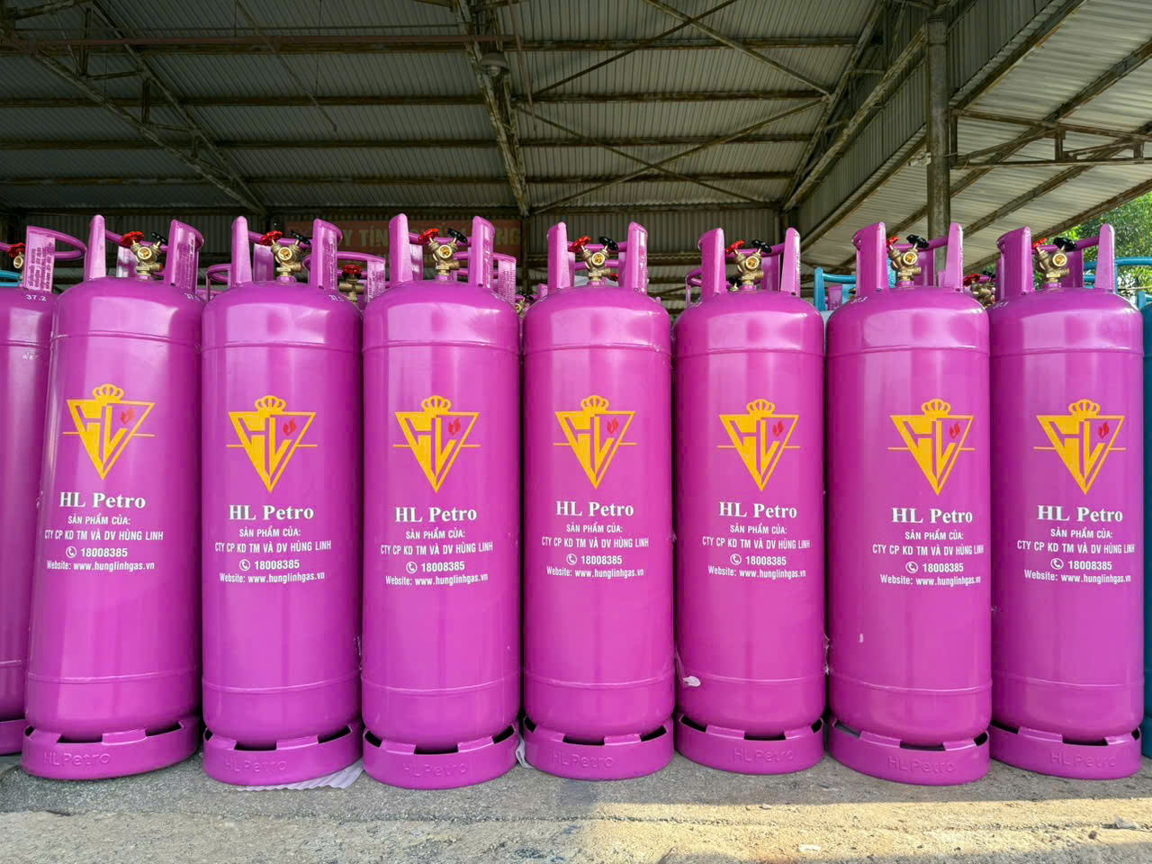 Bình gas công nghiệp Petro 45kg 2 van